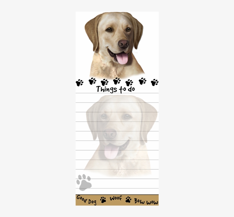 Magnetic Notepad "labrador Yellow" - Yellow Labrador Tall Magnetic ...