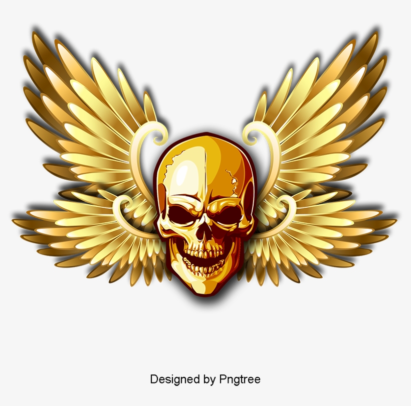 Download Transparent Skull, Wing, Terror Png And Psd - Third Ghost ...