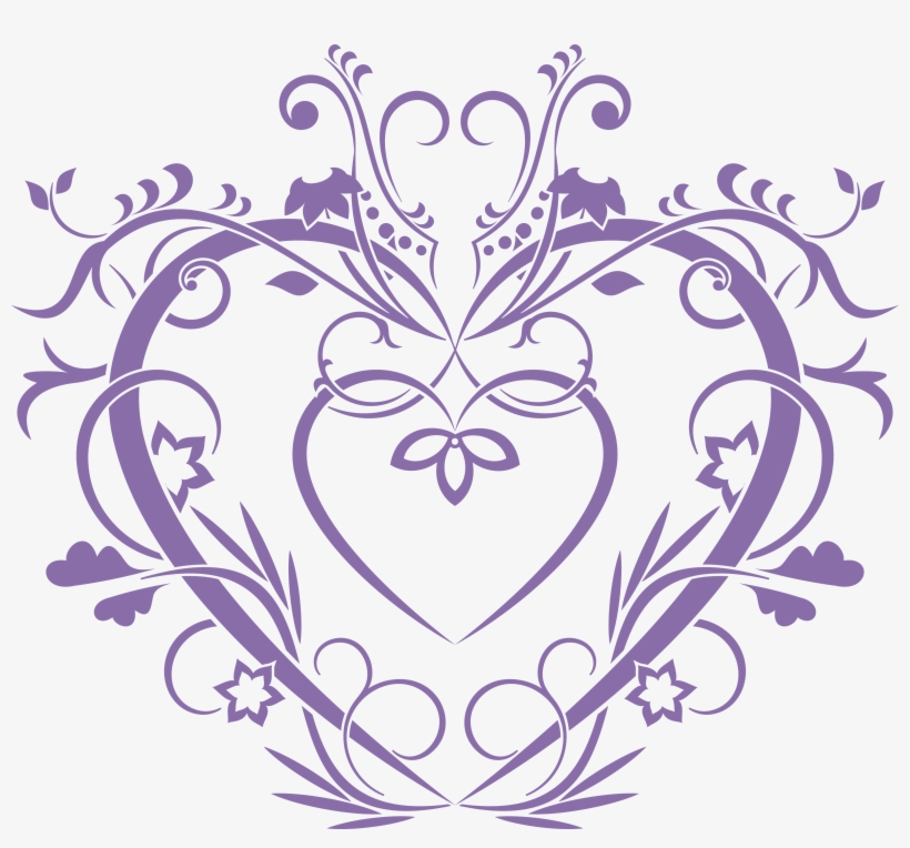 Floral Heart Wall Decals Style And Apply - Foral Heart - Highest ...