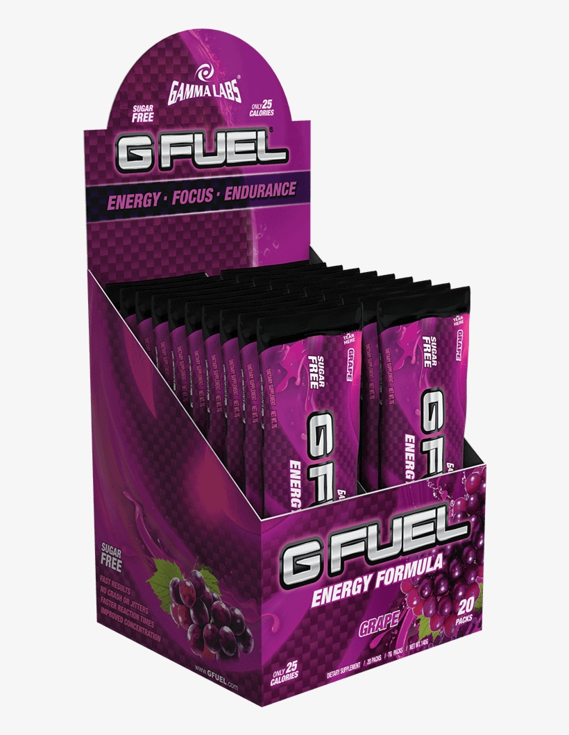 Gamma Labs G Fuel Blue Ice Stick Pack Box (20 Servings) - 1024x1024 PNG ...