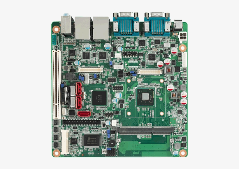 Download Transparent Aimb 214e Top View - Intel Atom D2700 Mini-itx With Crt/hdmi/lvds, 6 Com ...