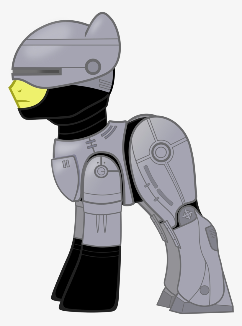 Brainchildeats, Ponified, Robocop, Safe, Simple Background, - Robocop ...