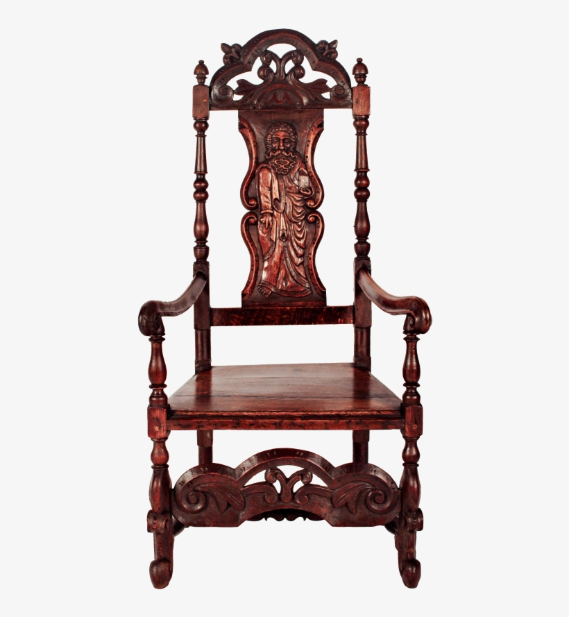 Medieval English Oak Throne / King Chair With Carved - Chair - 683x1024 ...