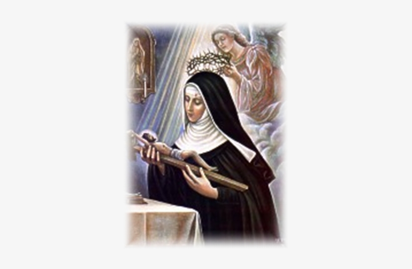 Saint Rita With Cross - Saint Rita - 329x457 PNG Download - PNGkit