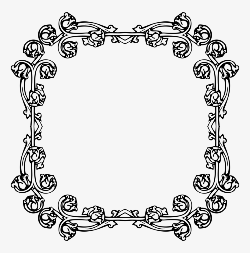 Victorian Era Borders And Frames Picture Frames Ornament - Transparent ...