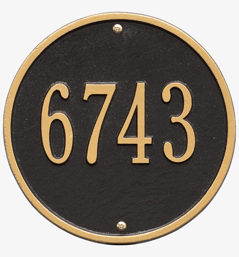 Round Standard Wall One Line Address Plaque - Whitehall 1 Line - 9 ...