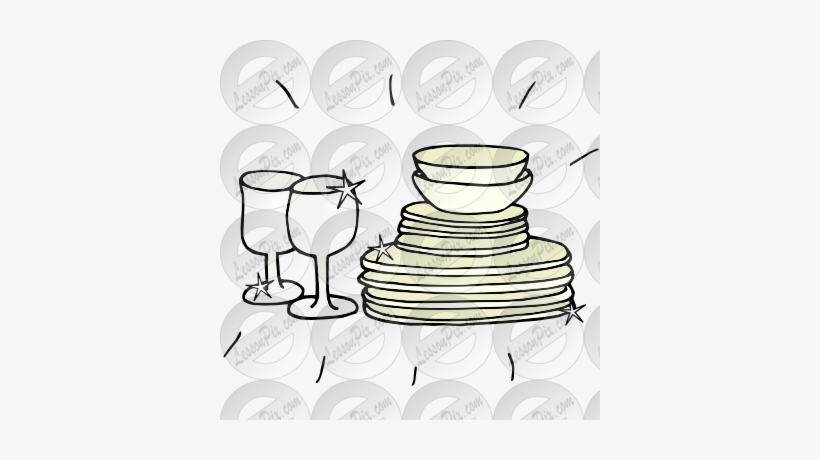Clearing The Table Clipart Black