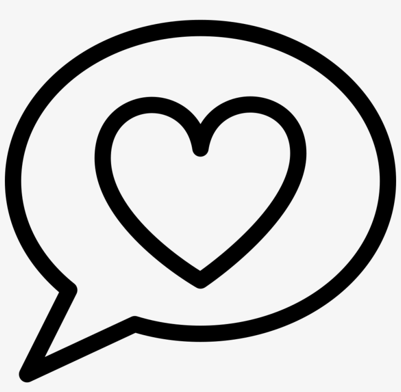 Bubble Love Streamline Talk Comments - Heart Speech Bubble Transparent ...