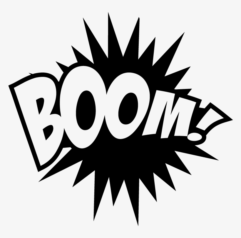 Comic Book Sound Effects Black And White - 800x800 PNG Download - PNGkit