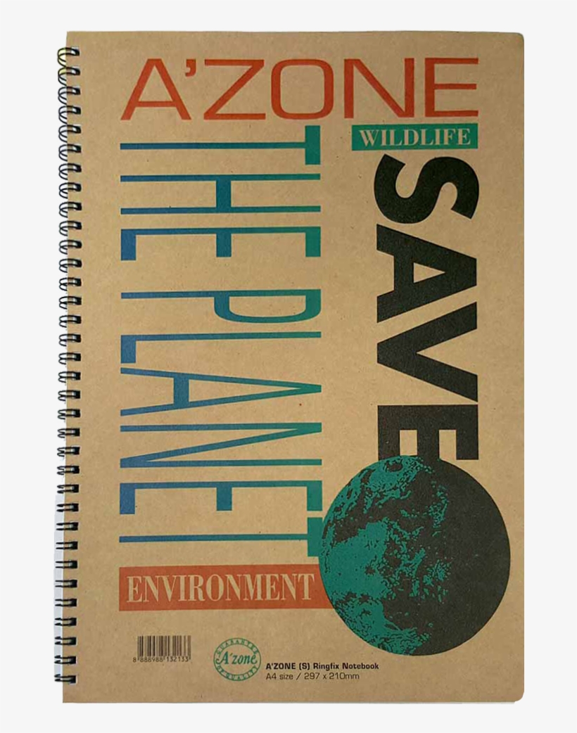 Azone Save The Planet Notebook - Notebook - 1000x1000 PNG Download - PNGkit