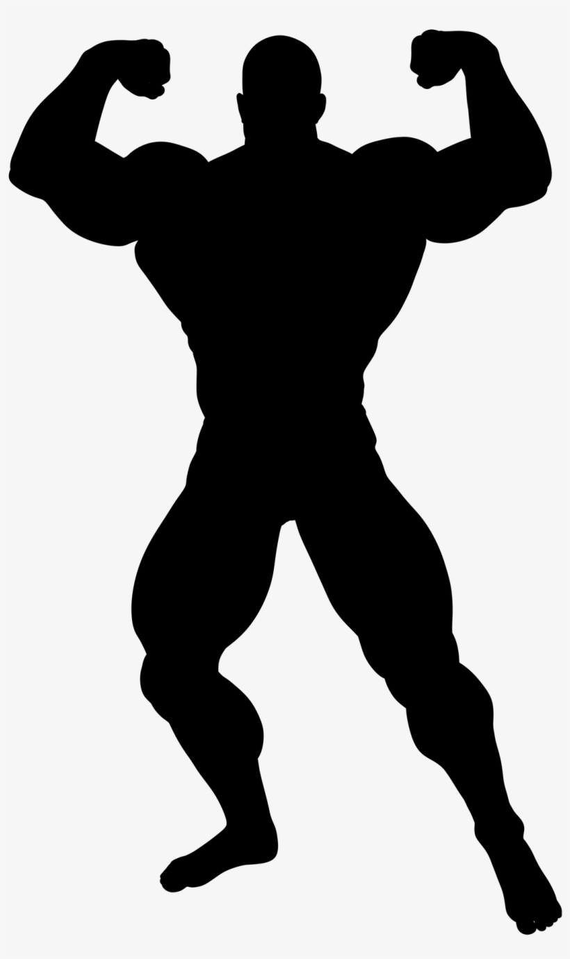 Bodybuilding Silhouette Png - Muscle Man Silhouette Png - 474x720 PNG ...