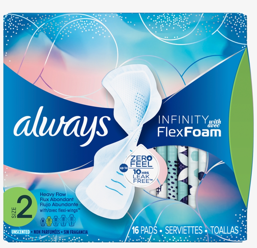 Always Infinity Size 2 Super Pads With Wings, Unscented - Always ...