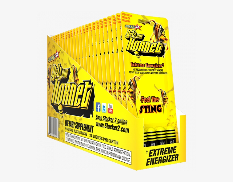 Stacker 2 Yellow Hornet Extreme Energizer, Capsules - 560x560 PNG ...