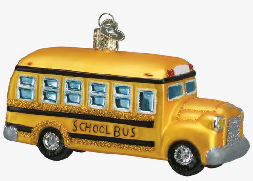 School Bus Ornament - Old World Christmas Yellow School Bus Glass ...