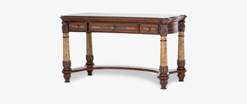 Amini Writing Desk W/glass Top - Aico Michael Amini Victoria Palace ...