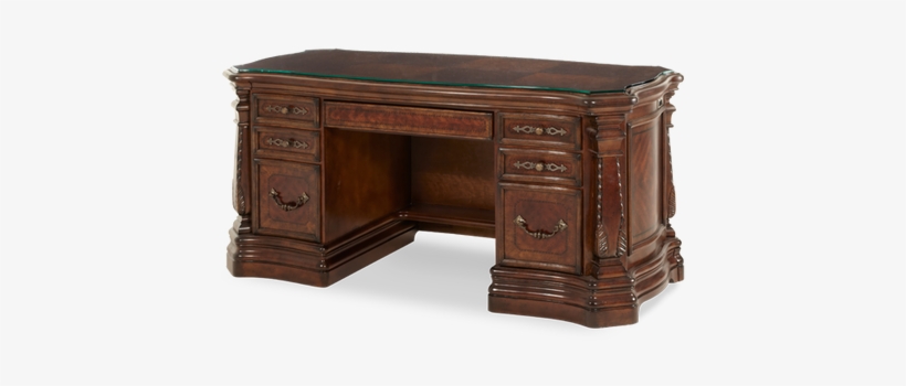 Windsor Court Desk W/ Glass Top - Desk - 500x425 PNG Download - PNGkit