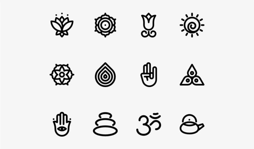 Namaste Symbol Transparent - Free Yoga Icons - 560x480 PNG Download ...
