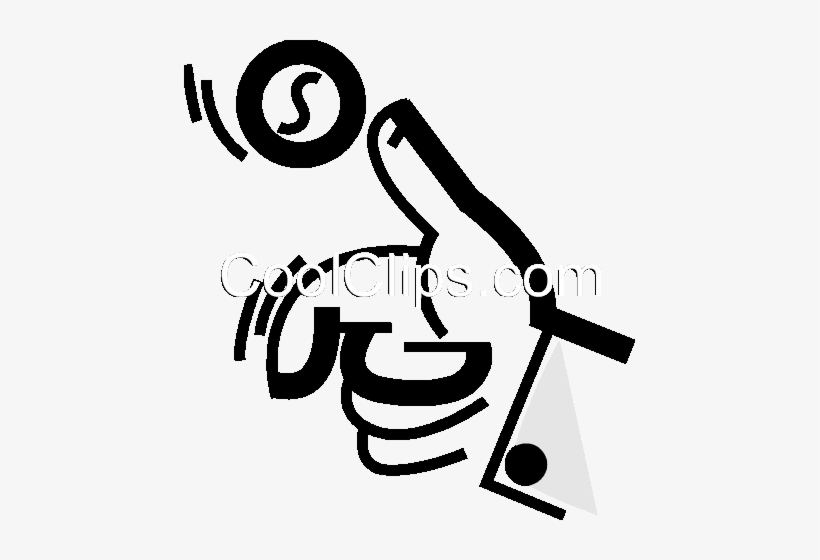 Coin Toss Royalty Free Vector Clip Art Illustration - Coin Flipping ...