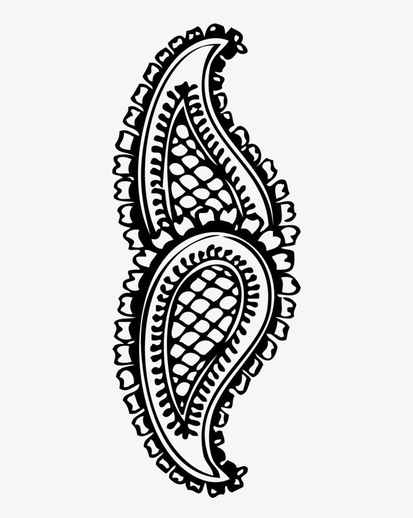 Indian Pattern Motif Wall Sticker - Henna Tattoo Designs - 374x947 PNG ...