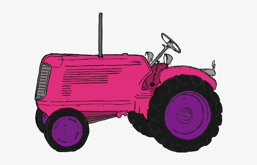 Pink John Deere Tractor Clip Art