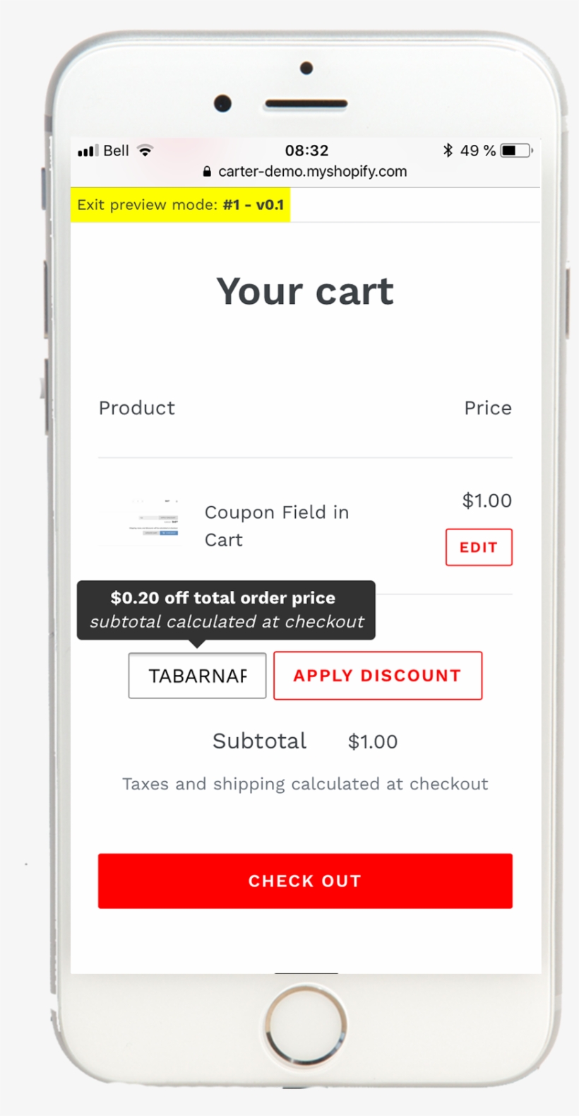 Coupon Field Mobile Discount Applied - Mobile - 900x1600 PNG Download - PNGkit