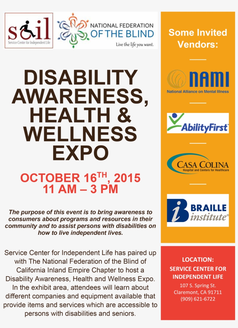 Disability Awareness Expo Flyer New - Facebook - 2292x3080 PNG Download ...