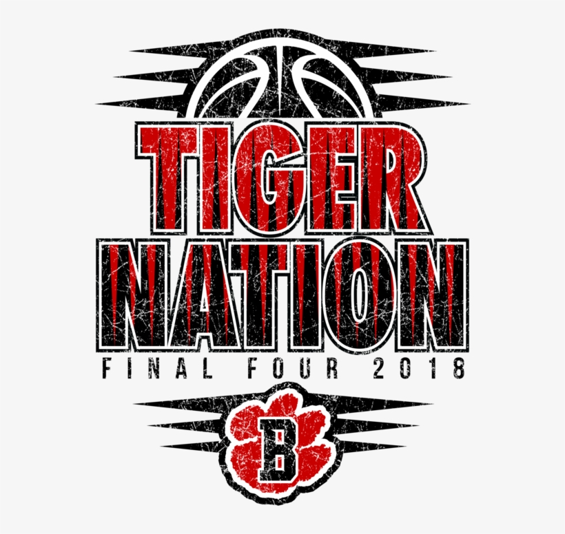 Tiger Nation Basketball Triangle Spike Stripes Paw - Spike Stripes ...