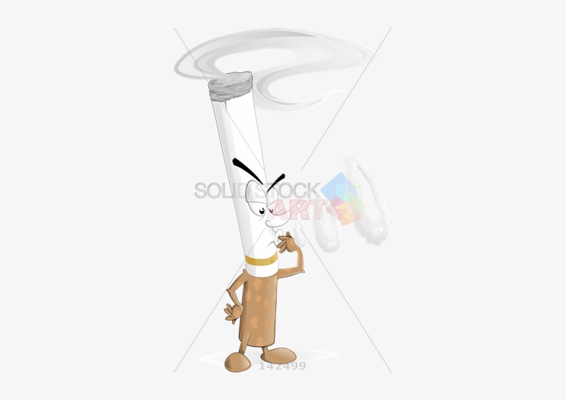 Stock Illustration Of Cartoon Of A Evil Cigarette Character - Cigarette ...