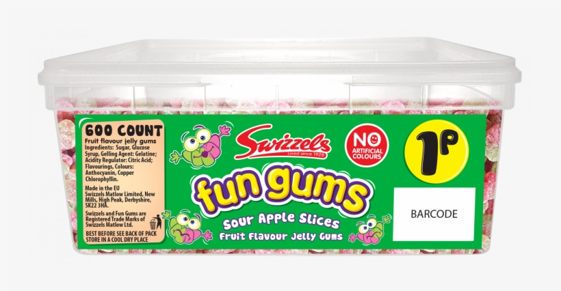 Swizzels 1p Sour Apple Slices - Swizzels Matlow Fun Gums Fun Mix ...