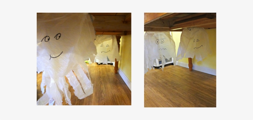 Paper Bag Ghosts Halloween Upcycled Decoration - Paper Bag - 584x308 ...