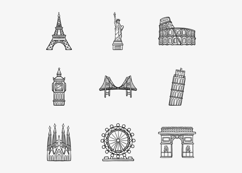 Monuments Of The World - Icon - 600x564 PNG Download - PNGkit