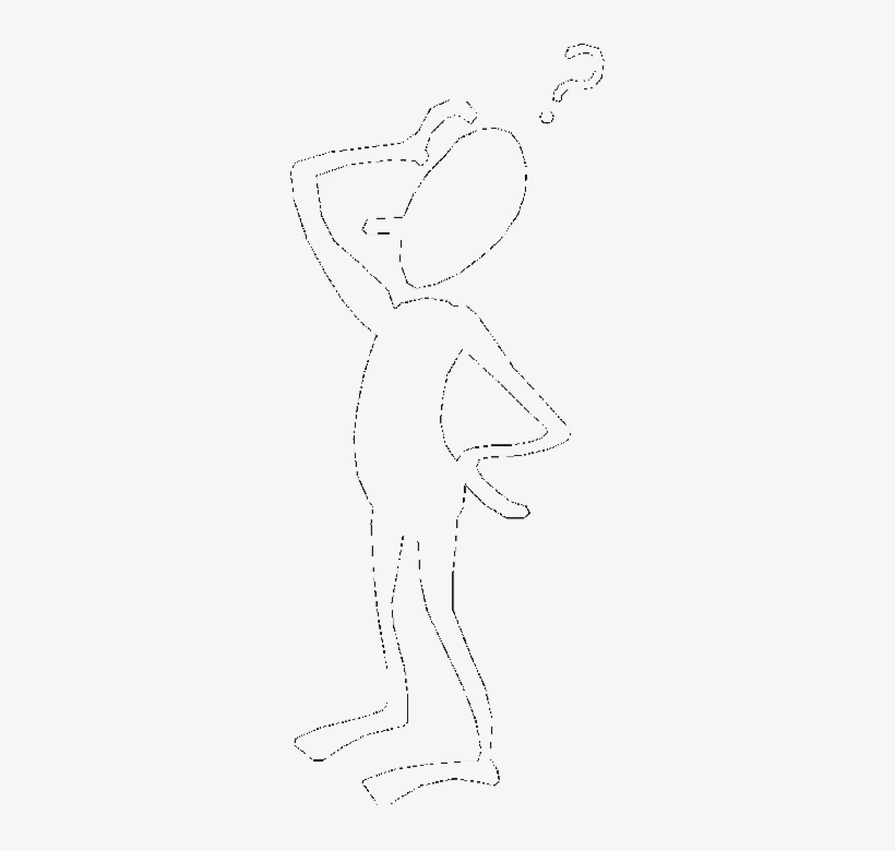 Questioning Cliparts - Line Art - 288x700 PNG Download - PNGkit