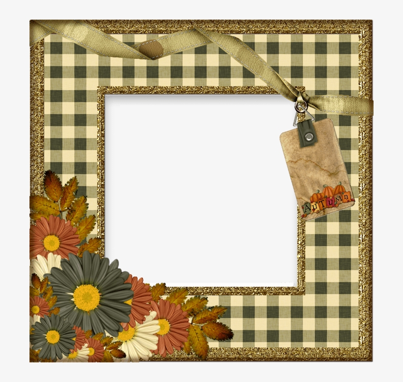 Transparent Autumn With Flowers Photo Frame - Transparent Autumn Photo ...