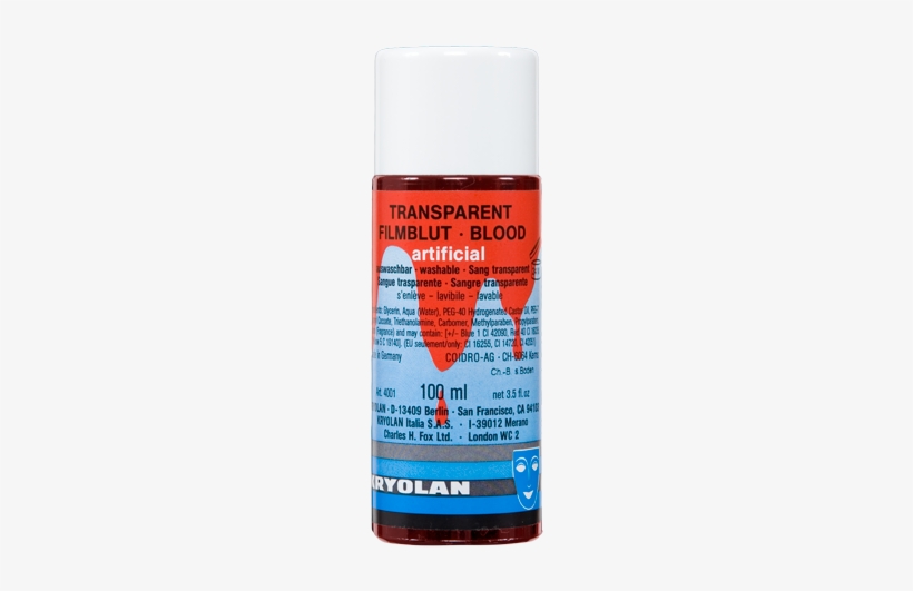 Kryolan Transparent Blood 100 Ml - 350x450 PNG Download - PNGkit