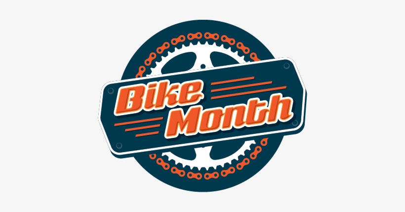 Bike Month 2018 Logo - National Bike Month - 424x349 PNG Download - PNGkit