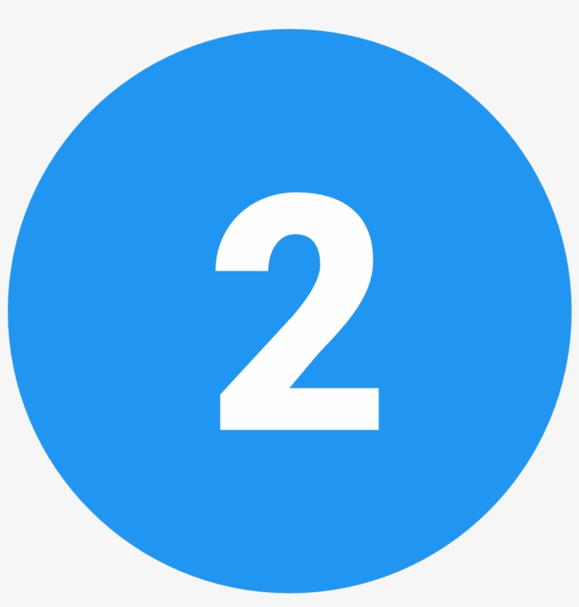 2 In A Blue Circle - 2 Cerchiato Png - 1600x1600 PNG Download - PNGkit