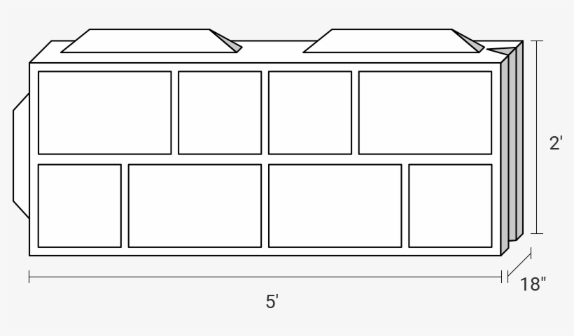 Download Transparent Concrete Block Dimensions - Architecture - PNGkit