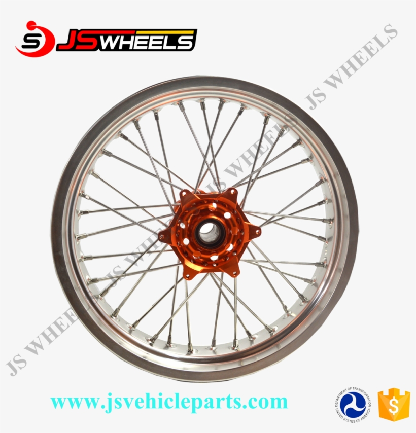 Js Racing Part Motorcycle Wheels Silver Rims Orange - Js Wheels ...