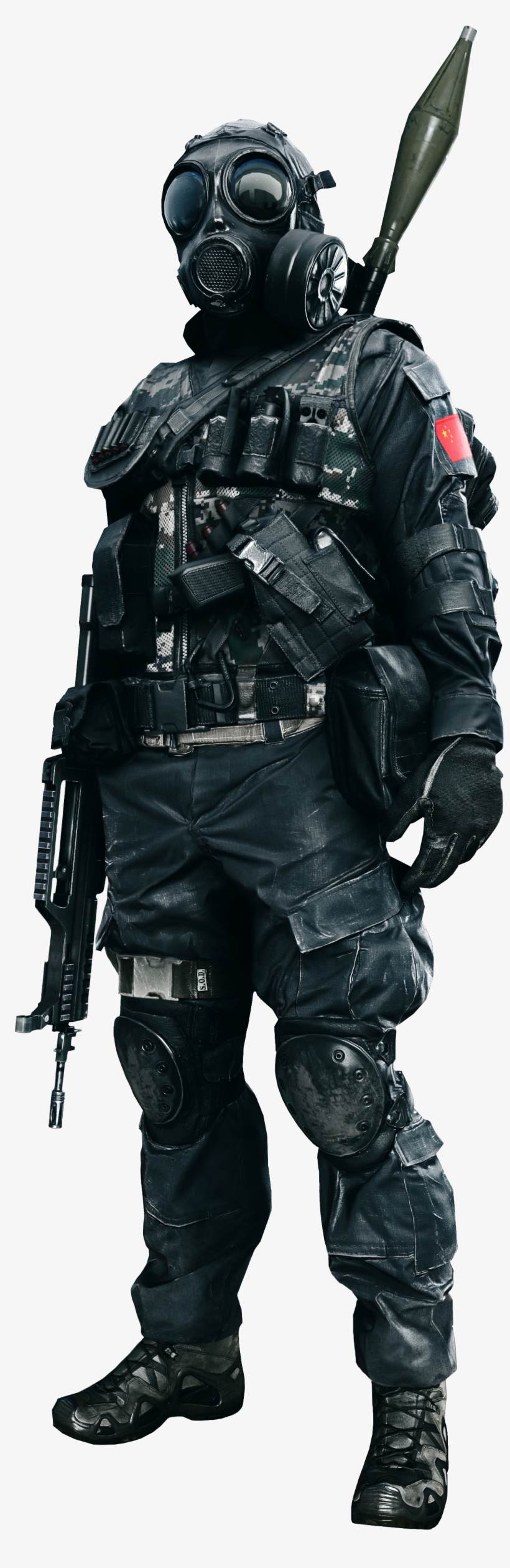 Bf4 Render China Eng - Gas Mask Soldier Png - 4096x4096 PNG Download ...