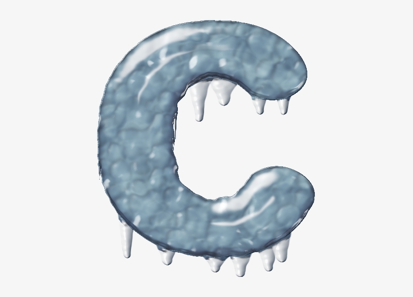 Presentation Alphabet Set - C In Ice Letter - 433x509 PNG Download - PNGkit