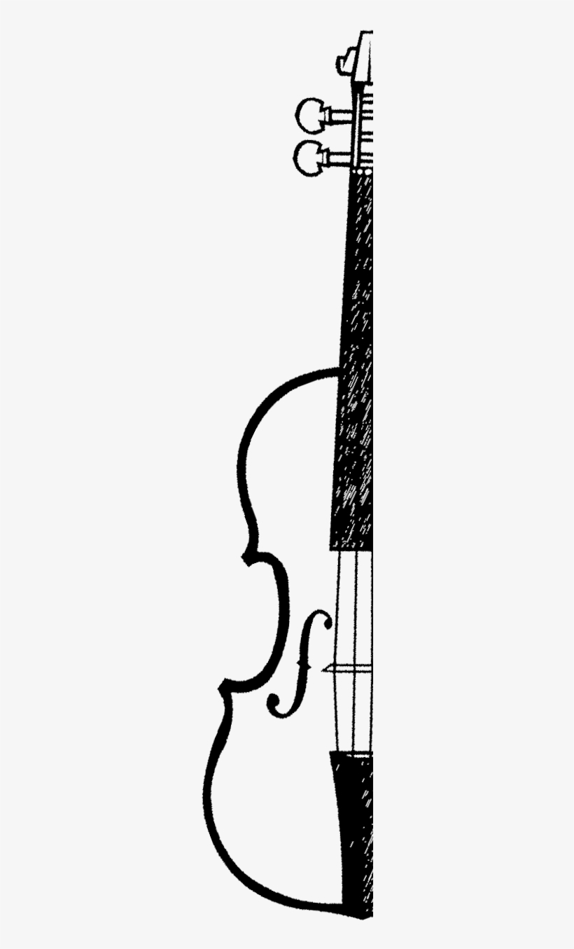 Violin Clipart Half - 529x1325 PNG Download - PNGkit