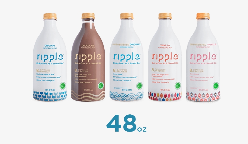 Ripple Original Milk - 48 Fl Oz Bottle - 660x396 PNG Download - PNGkit