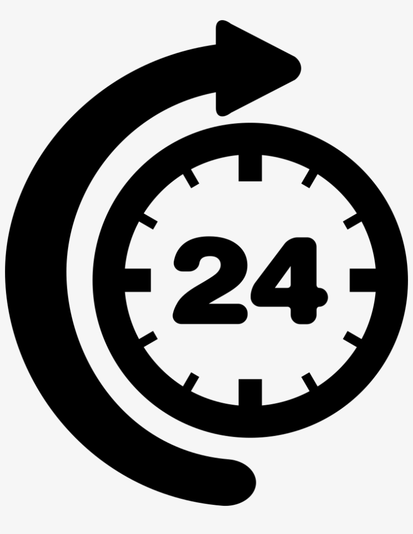 24 Hour Time With Curve Arrow Comments - Icono Reloj Png - 812x981 PNG ...