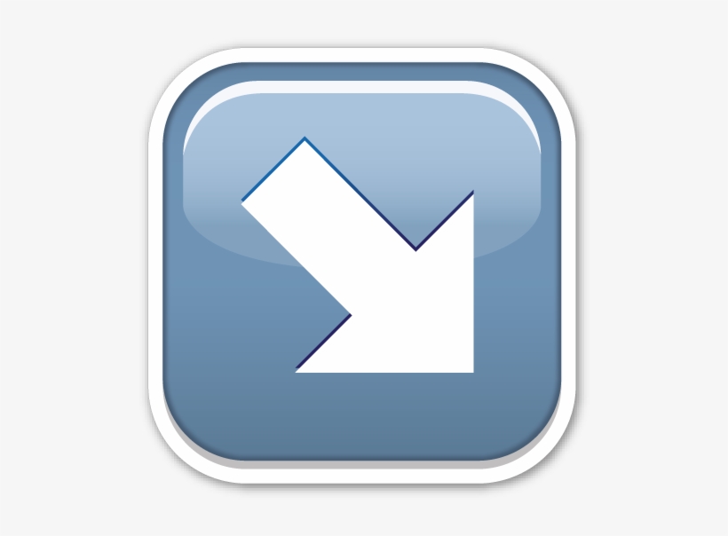 Download Transparent South East Arrow Emoji Stickers, Smileys, Emoticon ...