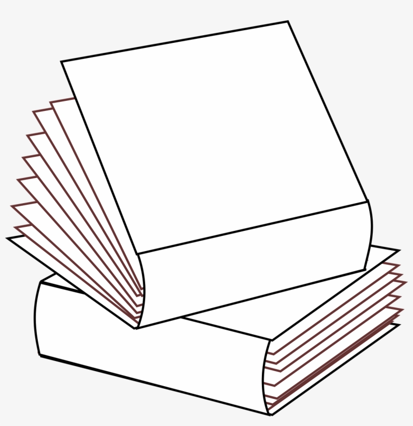 Stacked 2 Books No Colors Stacked Books Multiple Books - Book No Color ...