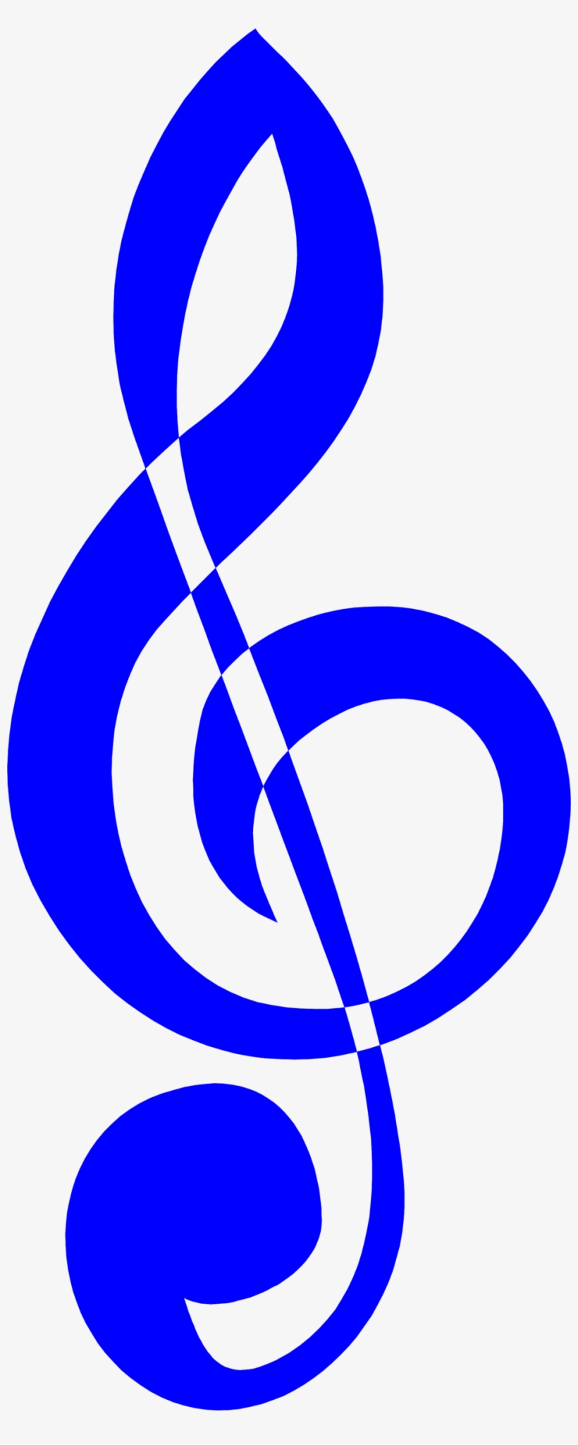 Blue Treble Clef - 958x2347 PNG Download - PNGkit