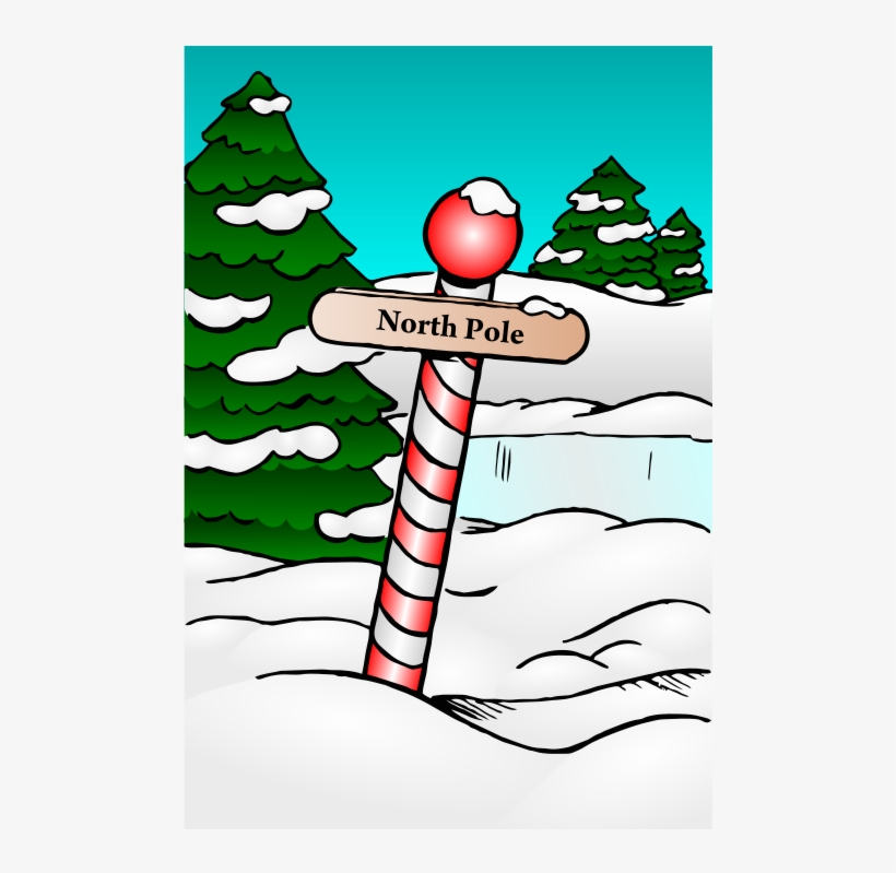 Free Vector North Pole Sign - North Pole Clip Art - 566x800 PNG ...