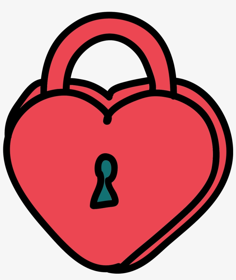 Padlock Clipart Heart - Padlock - 1600x1600 PNG Download - PNGkit