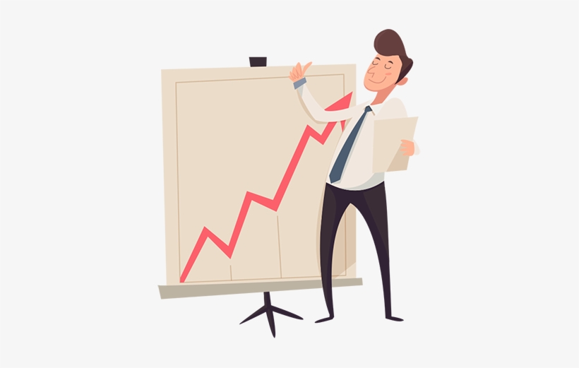 Positive Business Chart Sticker - Business Charts Cartoon Png - 374x441 ...