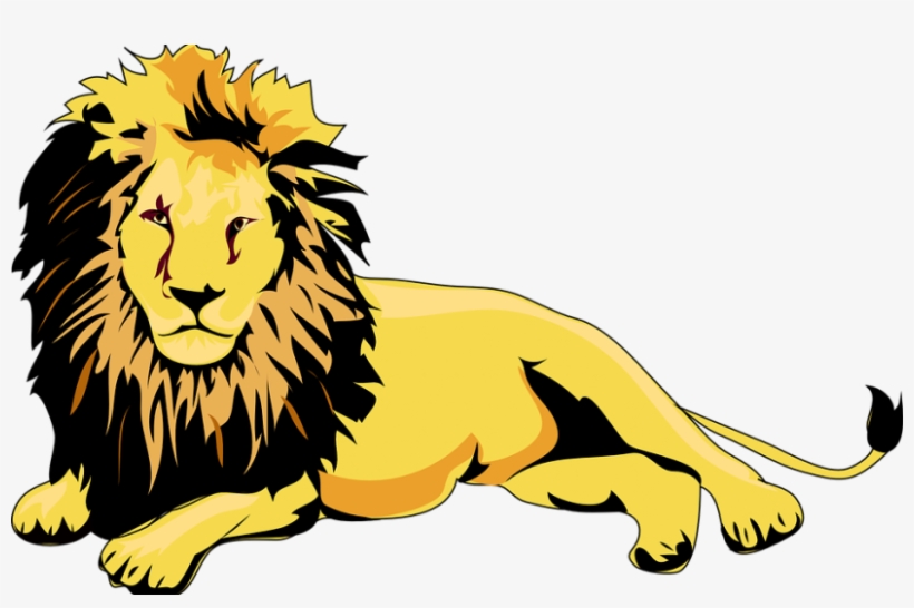 Leo - Cartoon Lion Lying Down - 825x510 PNG Download - PNGkit